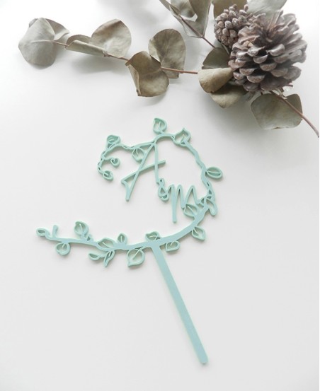 Cake Topper Personalizado Romero Iniciales | Marmarina