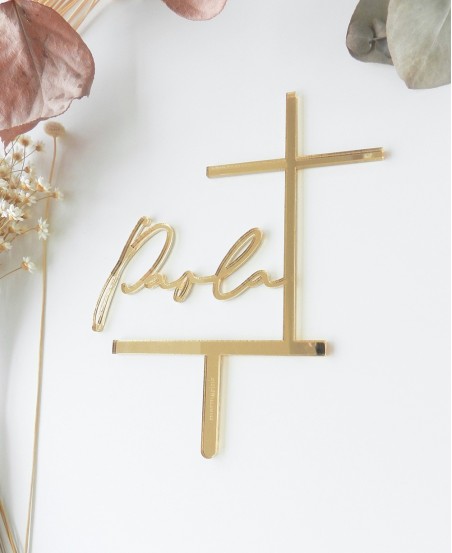 Cake Topper Nombre Cruz |Marmarina