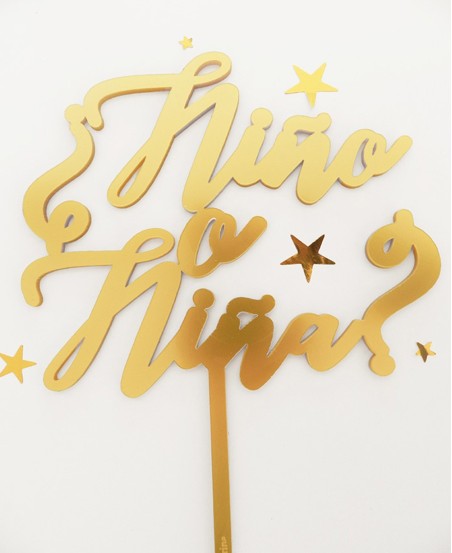 Cake Topper ¿Niño o niña? |Marmarina