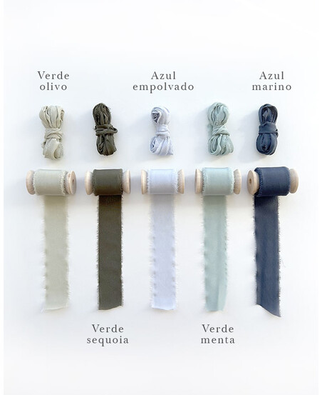 Cinta de Seda Natural Verde Sequoia | Marmarina